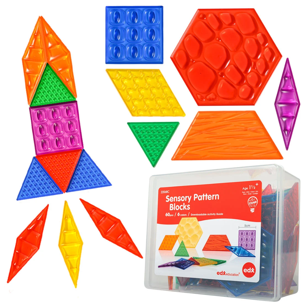 Translucent Sensory Pattern Blocks – Autism Homeschool Resources
