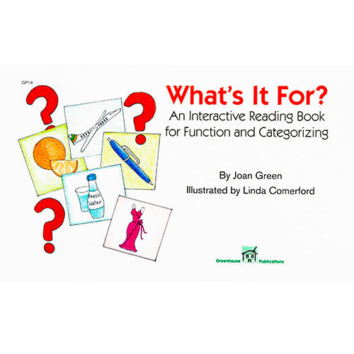 What's It For? Interactive Reading Book – Autism Homeschool Resources